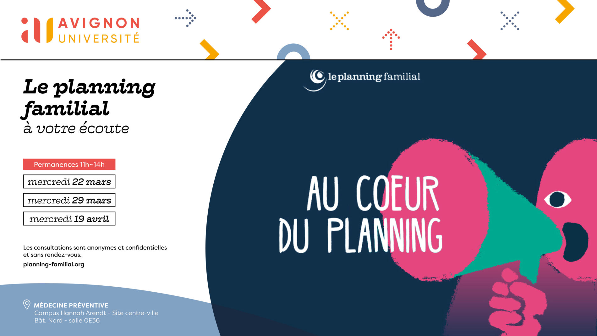 Permanences du Planning Familial – Avignon Université