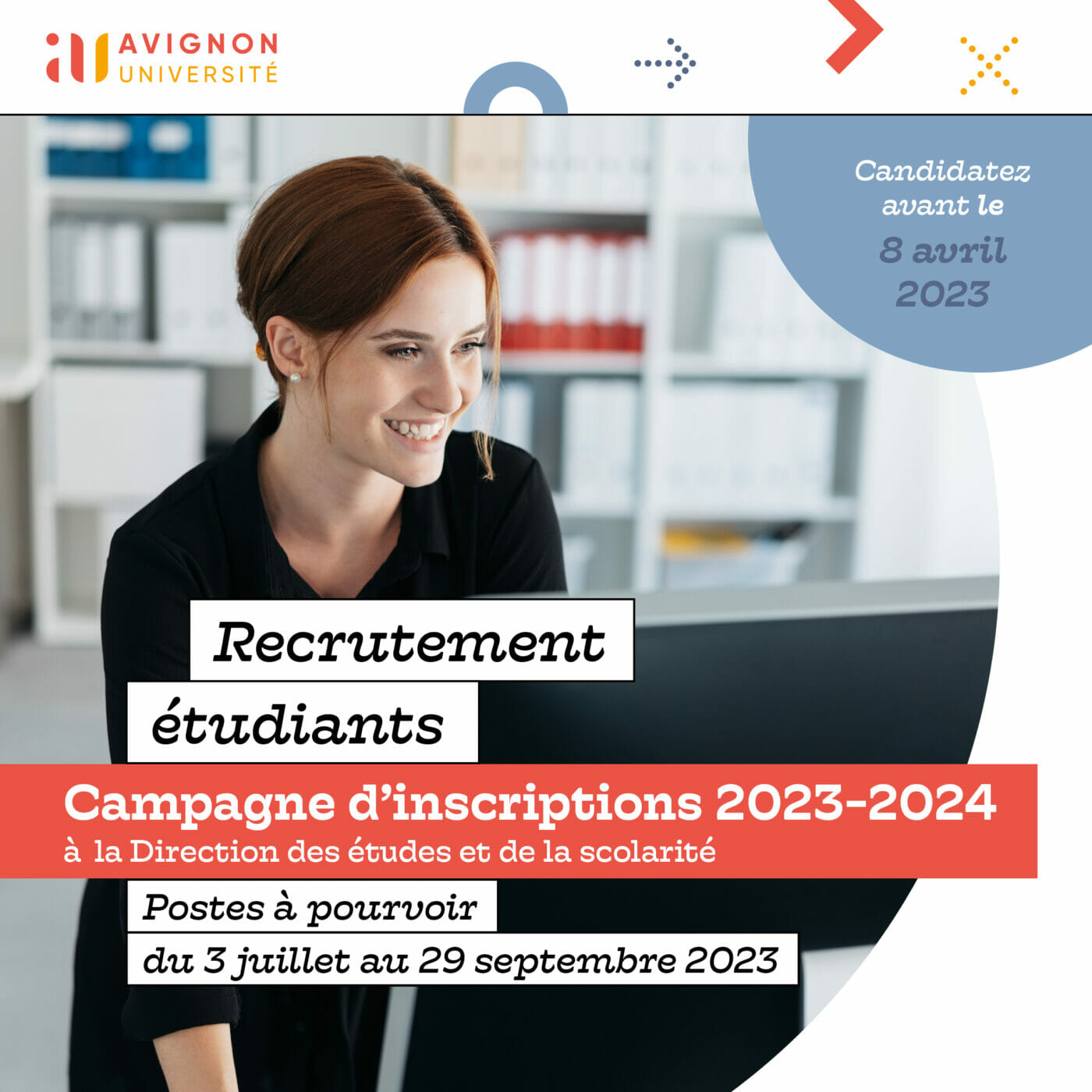 Avignon Université recrute à la Direction des Études et de la Scolarité ...